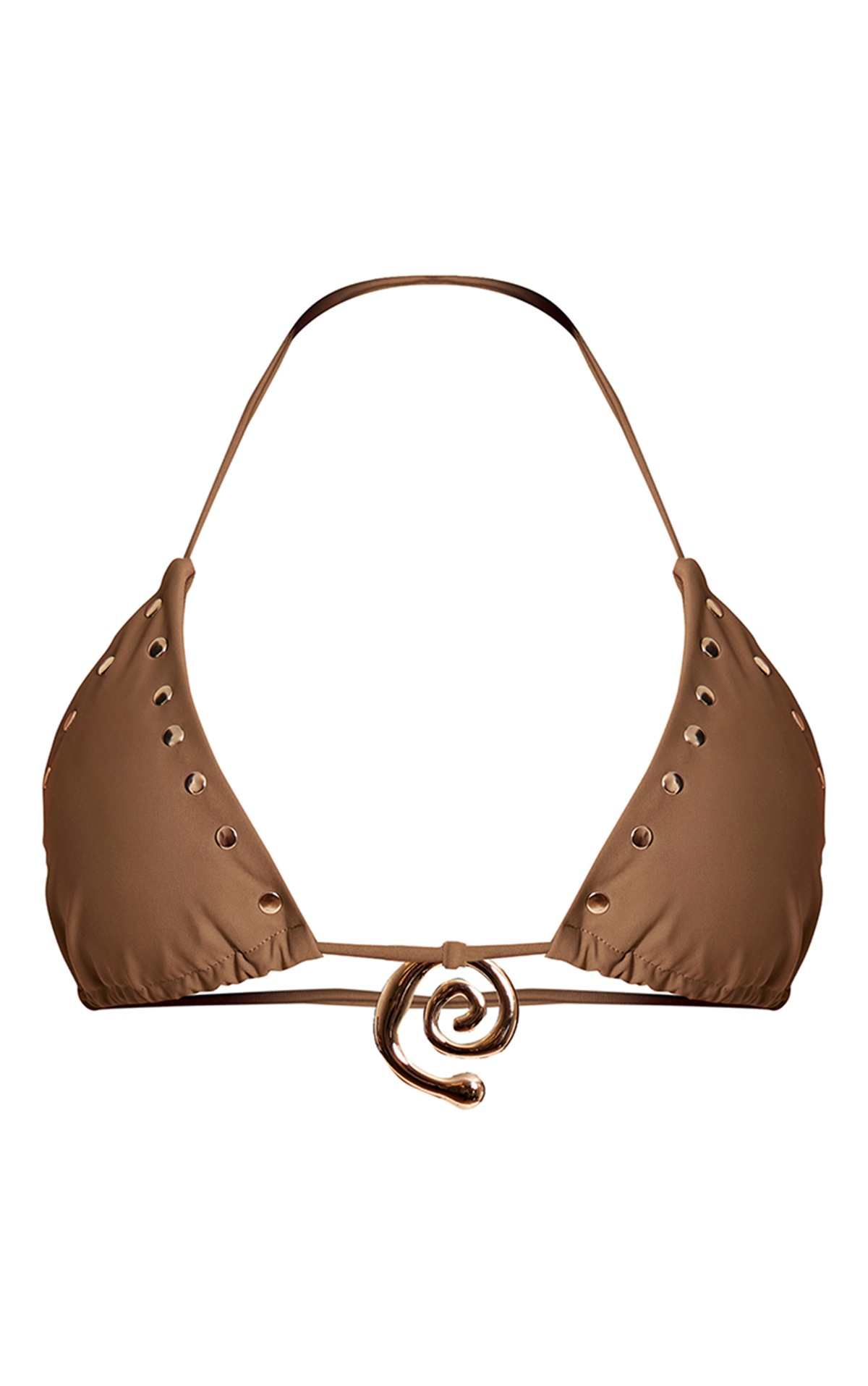 Mushroom Studded Trim Micro Triangle Bikini Top | Swimwear | PLT IRE