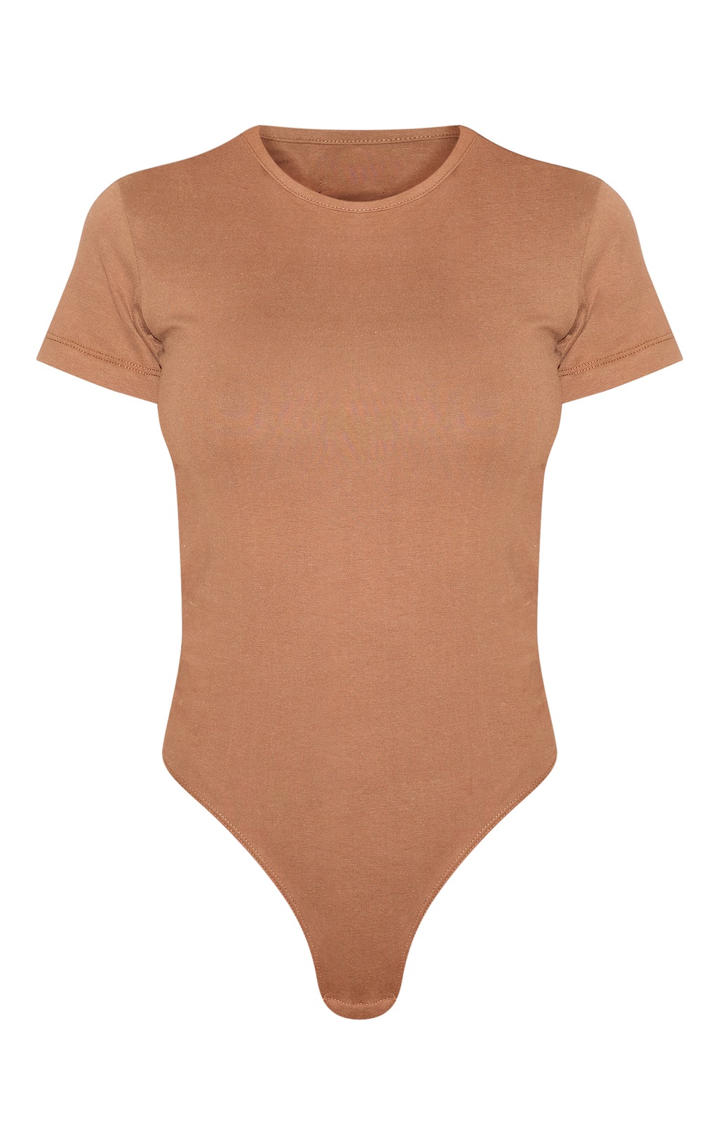 Taupe Premium Cotton Cap Sleeve Fitted Bodysuit | Tops | PrettyLittleThing