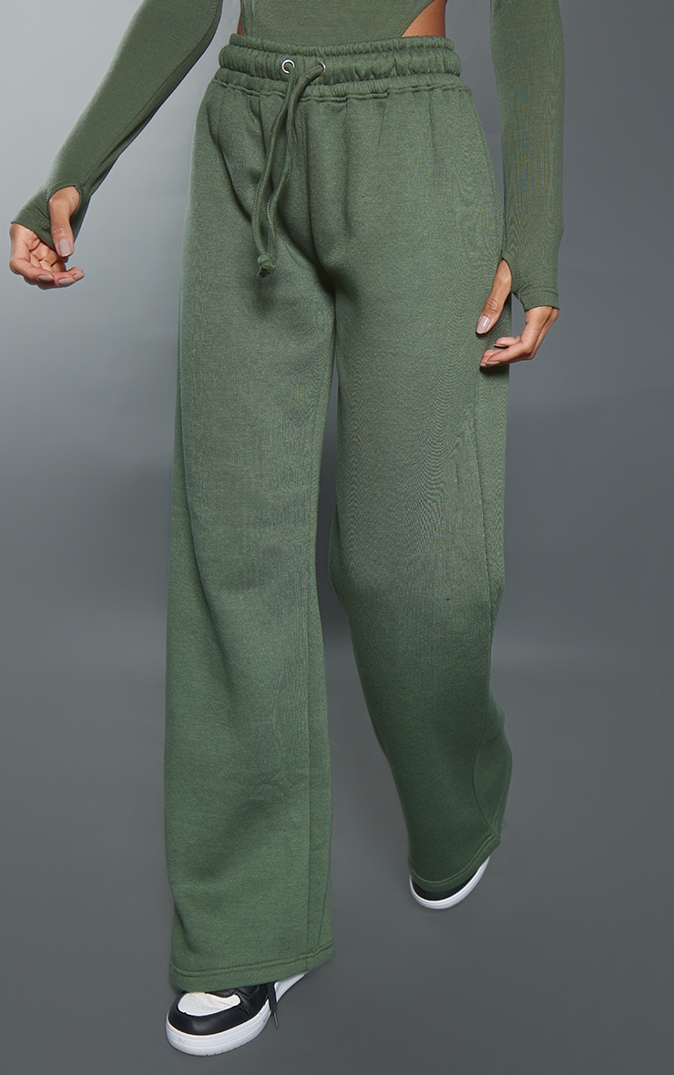 Khaki Straight Leg Track Pants | Two Piece Sets | PrettyLittleThing USA