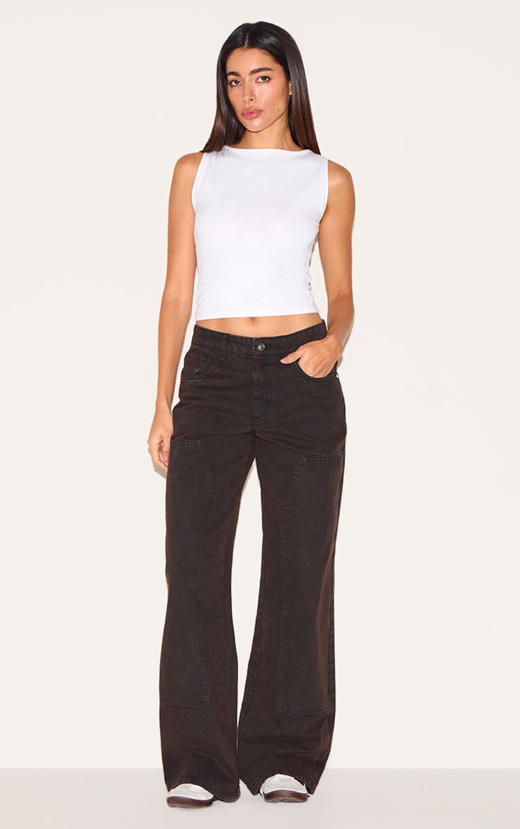 Dark Chocolate Carpenter Style Cargo Pocket Jeans | Denim ...