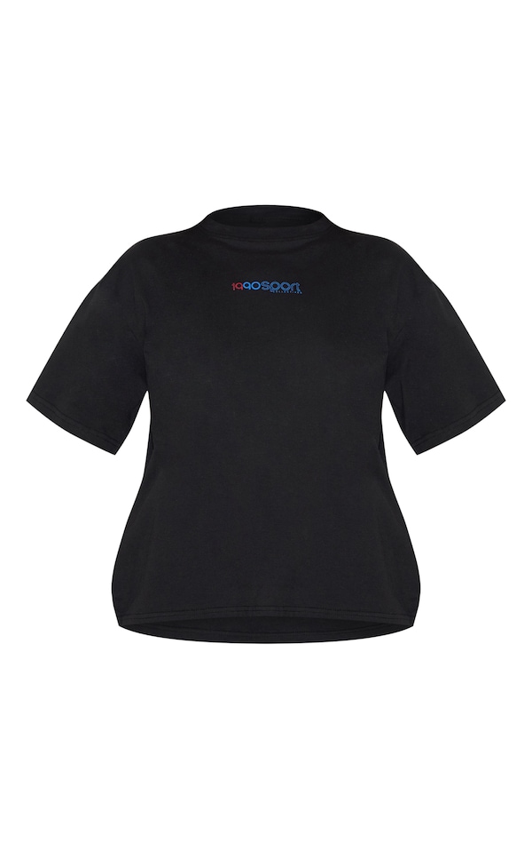 Black Sport Collective Boxy Oversized T Shirt | Activewear | PrettyLittleThing AUS