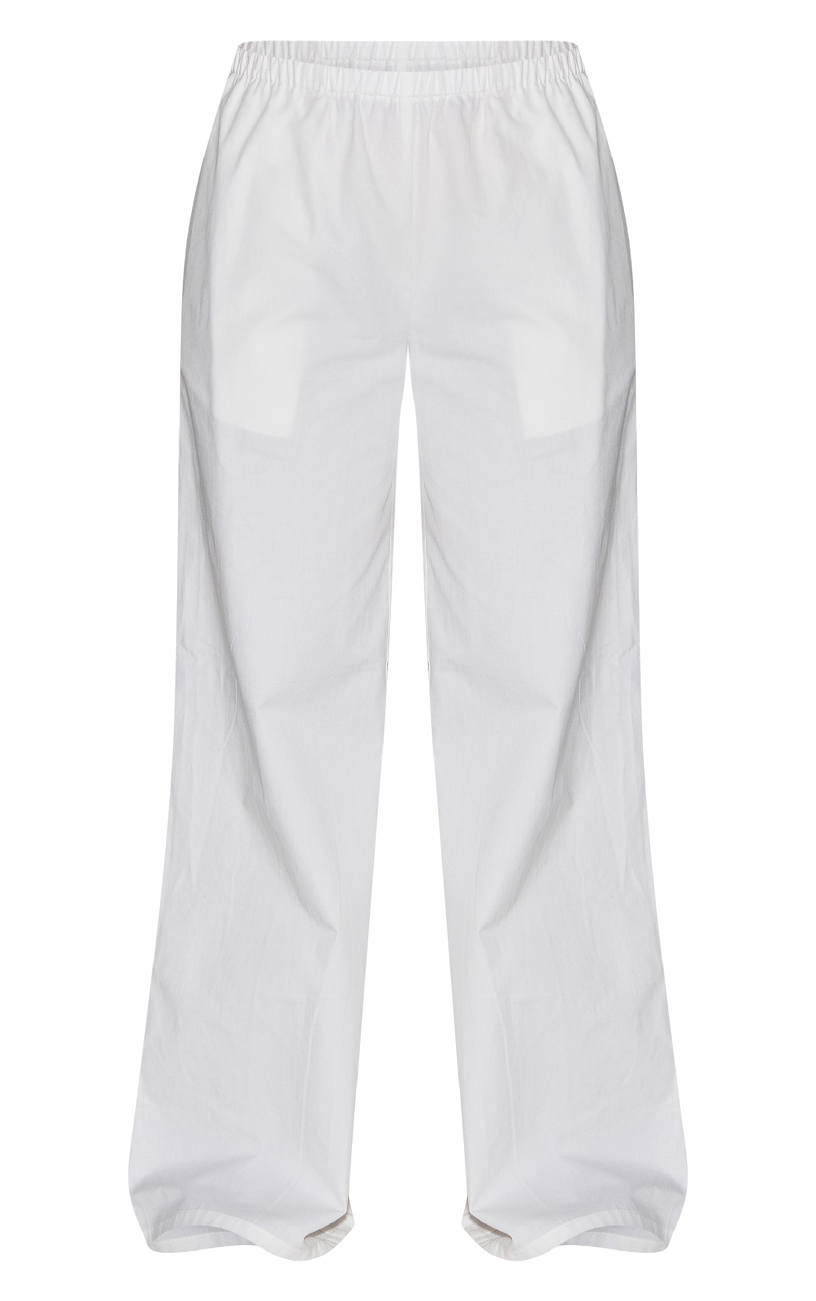Cream Woven Elasticated Waist Wide Leg Trousers | Co-ords | PLT