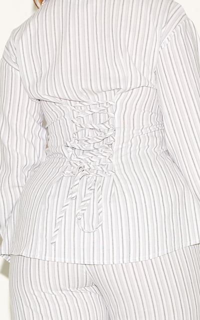 Shape Stone Striped Cinched Back Front Shirt | Shape ...