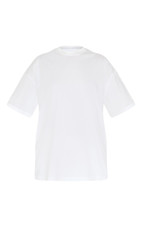 White Cotton Oversized Boxy T-Shirt | Co-ords | PrettyLittleThing AUS