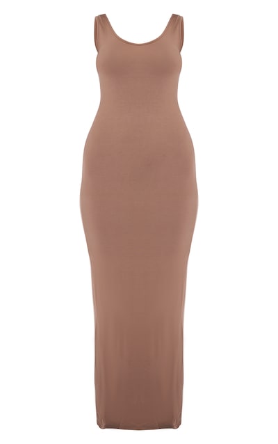 Camel Basic Maxi Dress | Dresses | PrettyLittleThing USA