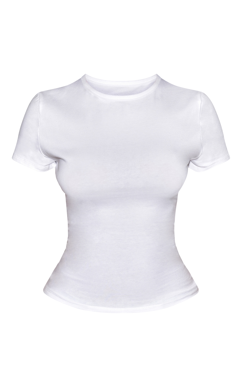 Petite White Longline Short Sleeve T-shirt | Petite | PrettyLittleThing USA