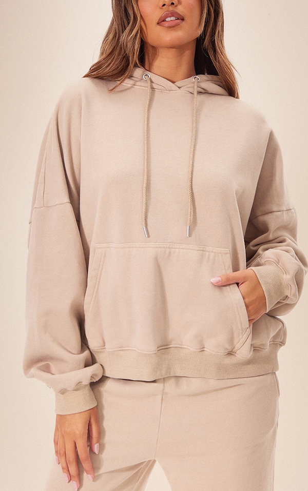 Hoodie Oversize Camel Délavé | Sweat | PrettyLittleThing FR