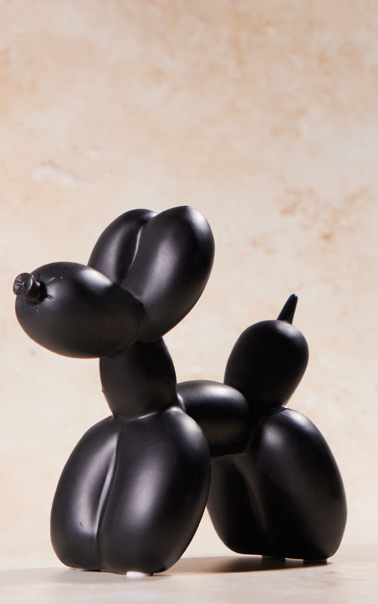Black Resin Balloon Dog Ornament 19cm | Accessories | PLT