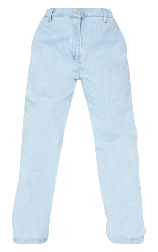 Shape Light Blue Wash Tailored Wide Leg Jeans | Shape | PLT