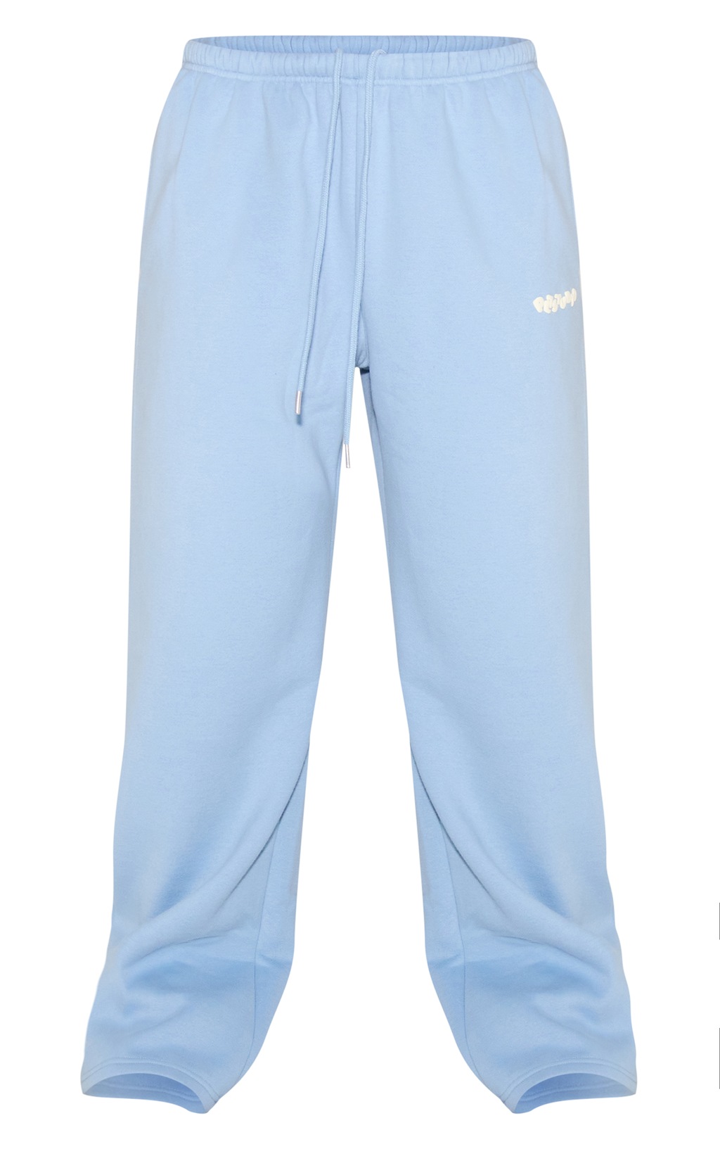 Baby Blue Plt Studio Puff Thin Waistband Sweatpants | Athleisure | PrettyLittleThing USA