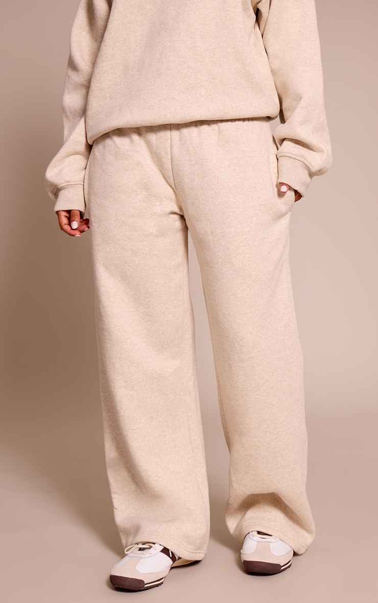 Petite Oatmeal Straight Leg Sweatpants | Petite | PrettyLittleThing USA