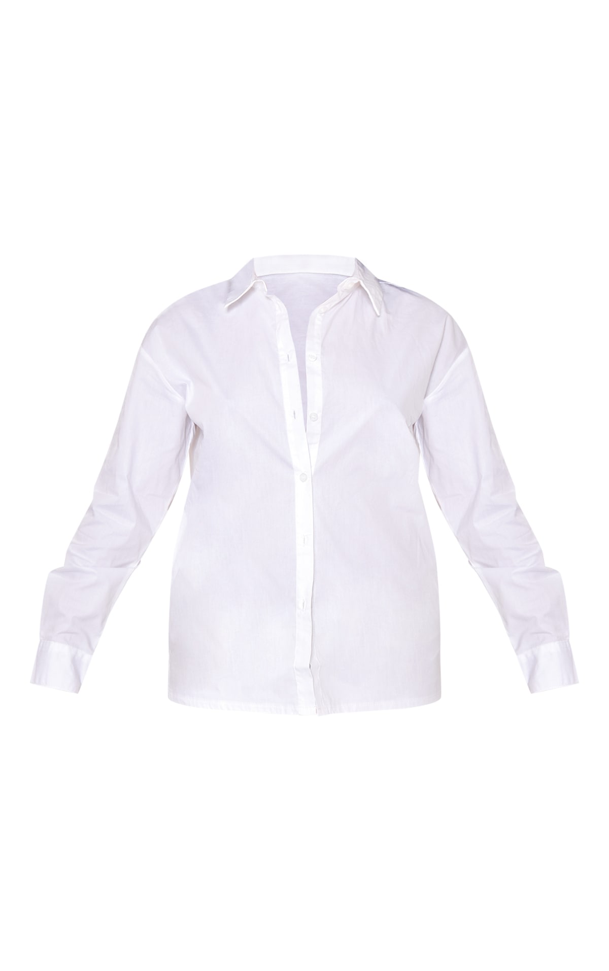 White Cotton Button Shirt | Tops | PrettyLittleThing USA