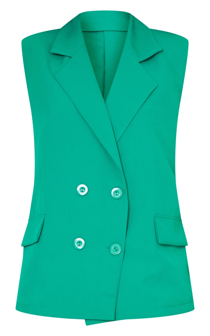 Bright Green Basic Double Breasted Blazer | PrettyLittleThing USA