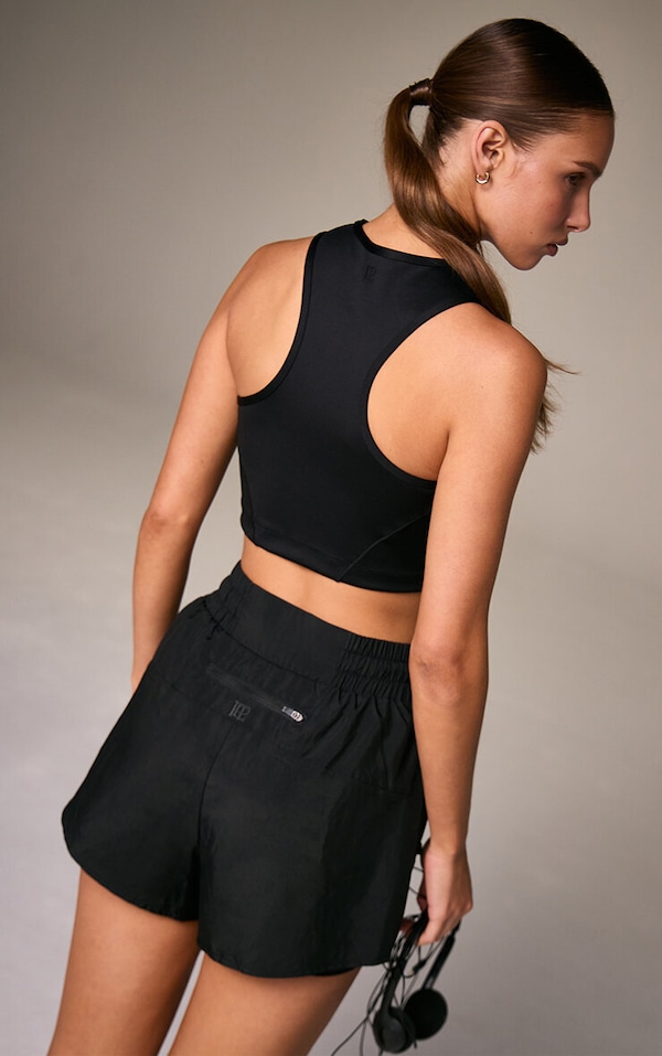 Black Ultimate Seam Detail Racer Top | Athleisure | PLT