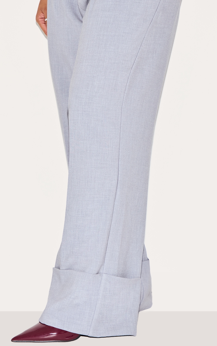 Shape Grey Tailored Double Waistband Turn Up Trousers | Shape ...