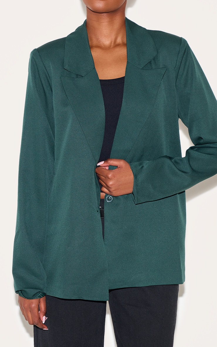Forest Green Woven Oversized Suit Jacket | Co-ords | PrettyLittleThing IRE