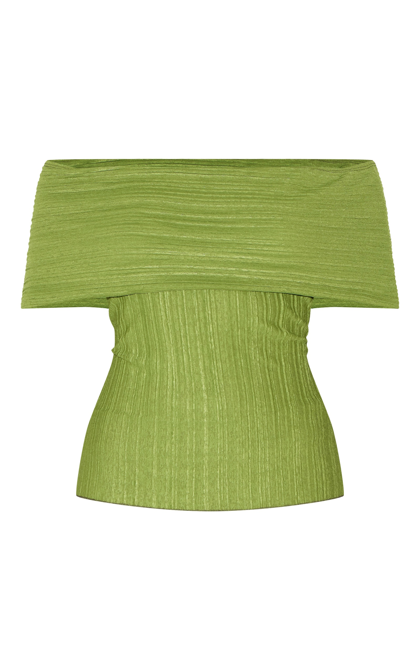 Green Rib Style Fold Over Top | Tops | PLT