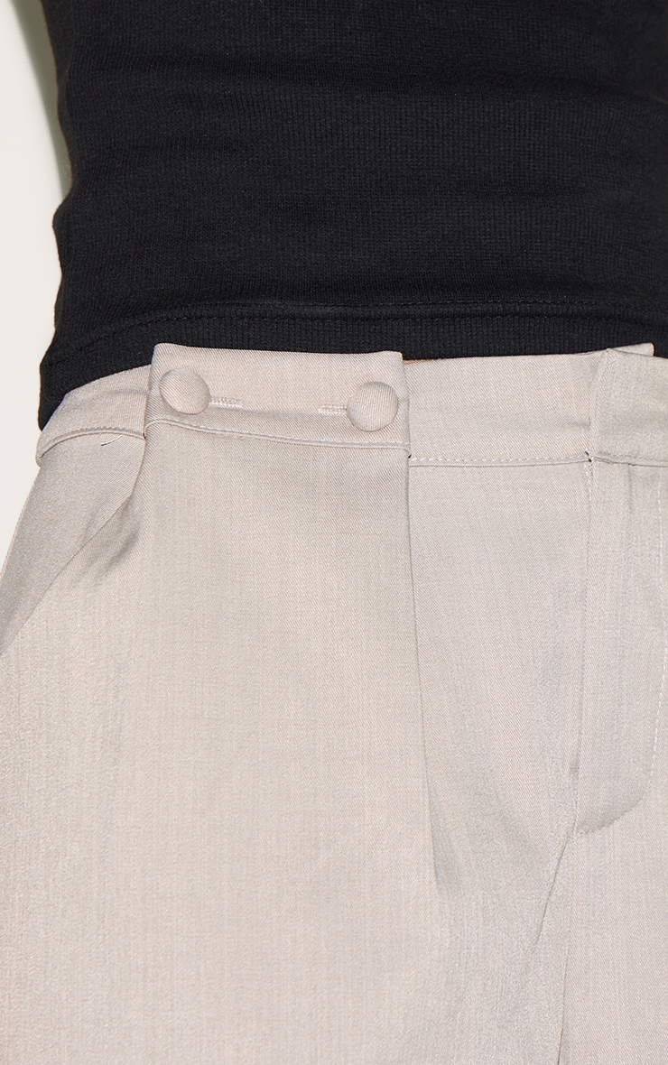 Grey Adjustable Waistband Detail Tailored Pants | Bottoms ...