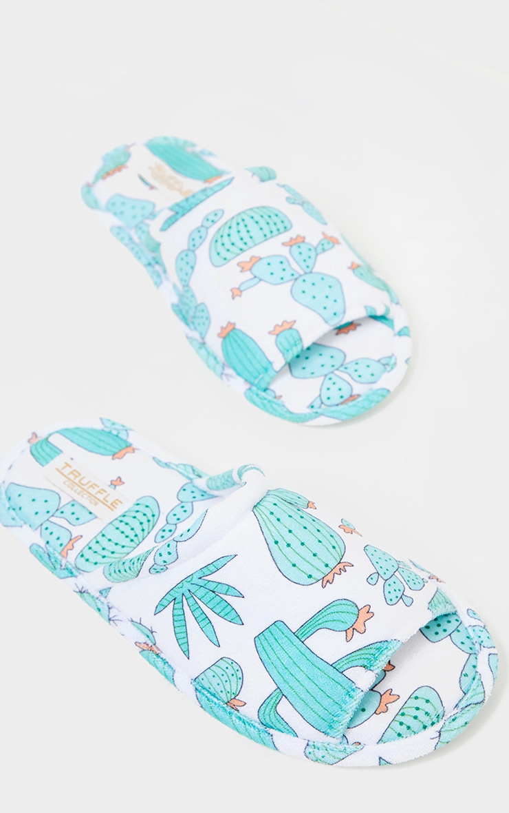 Green Cactus Slippers | Nightwear & Onesies | PrettyLittleThing