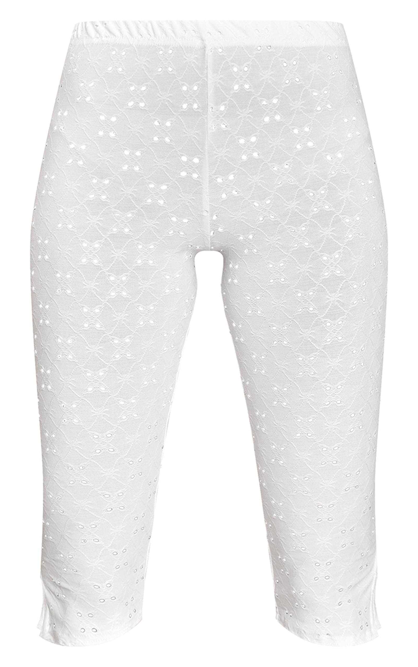 White Broderie Capris | Bottoms | PLT