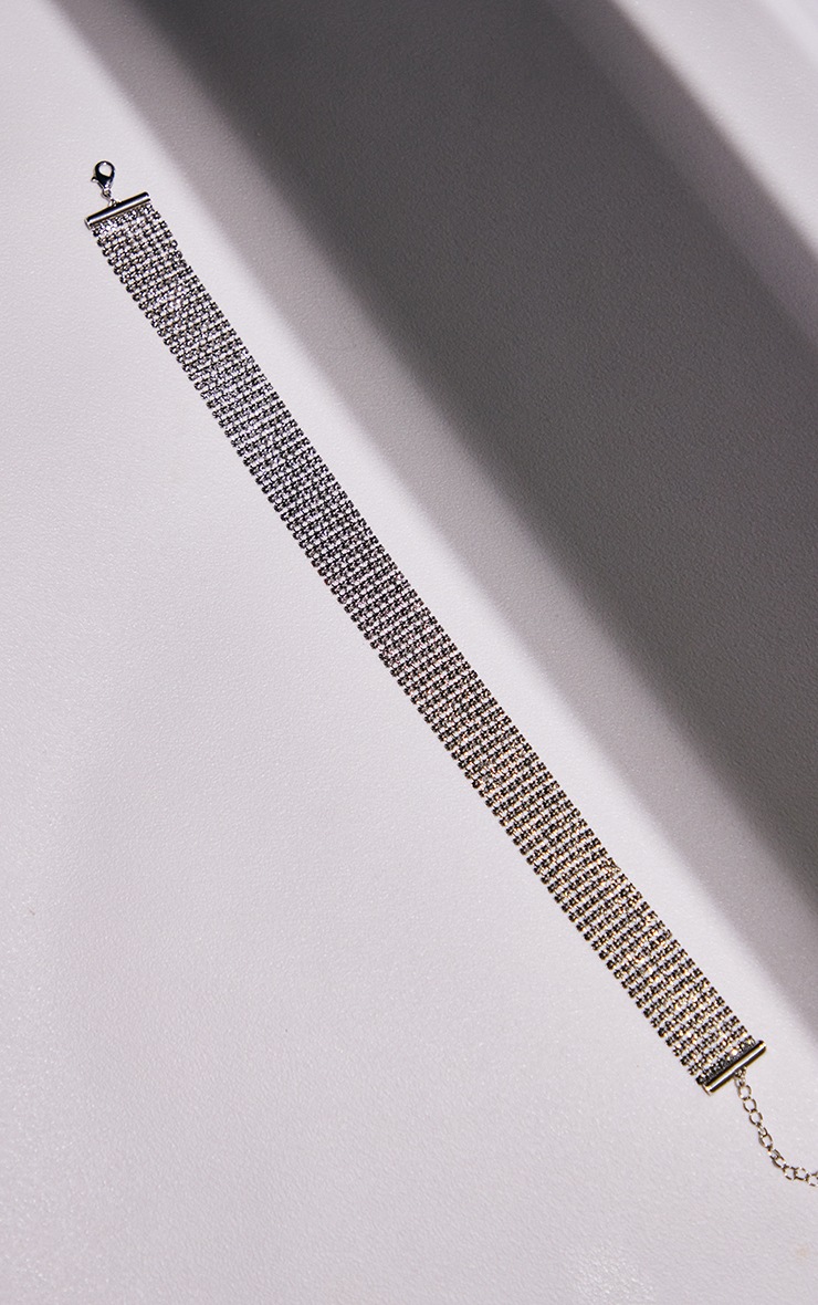 Silver Chainmail Detail Choker | Accessories | PrettyLittleThing CA