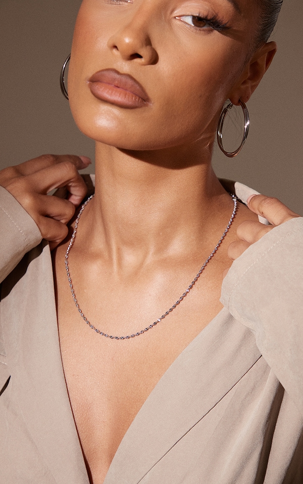 Collier Simple Argenté À Chaîne Torsadée | Accessoires | PLT FR