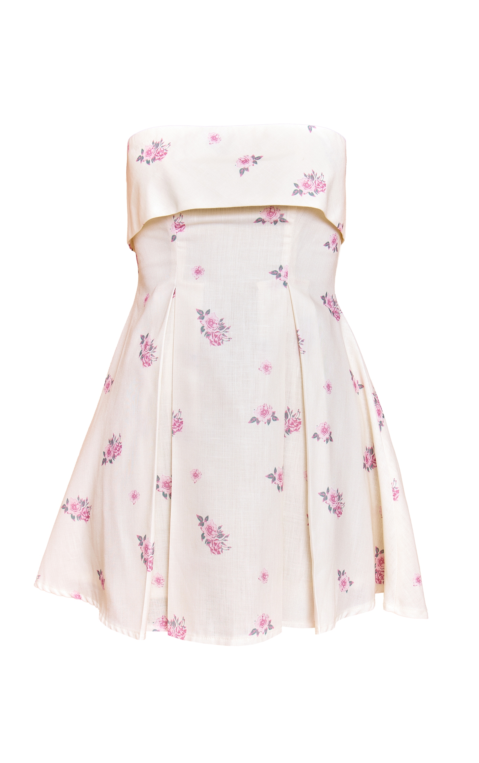 Pink Floral -Blend Bandeau Fold Over Shift Dress | Dresses ...
