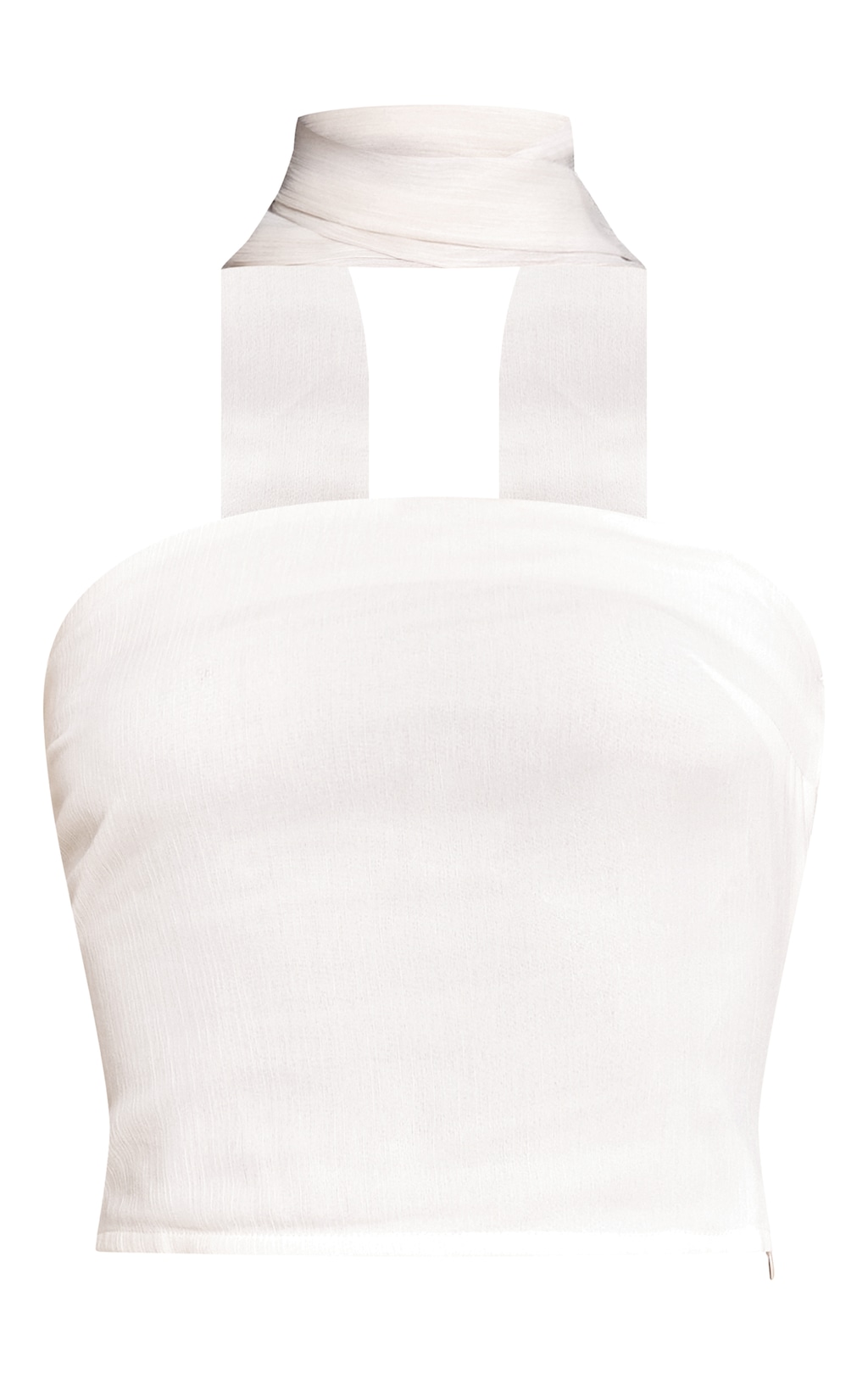 Cream Chiffon Neck Wrap Bandeau Top | Co-ords | PLT