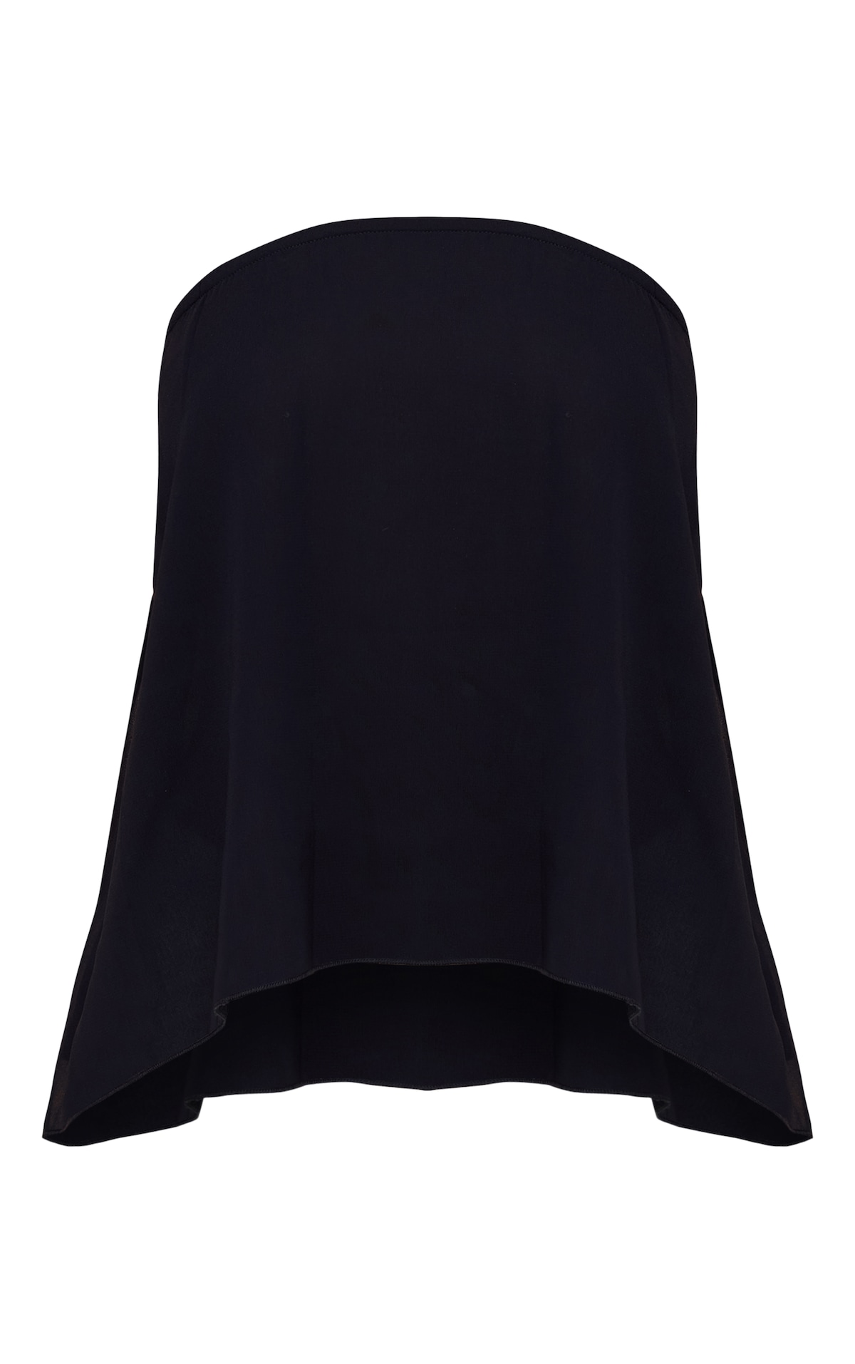 Black Chiffon Floaty Bandeau Top | Tops | PrettyLittleThing