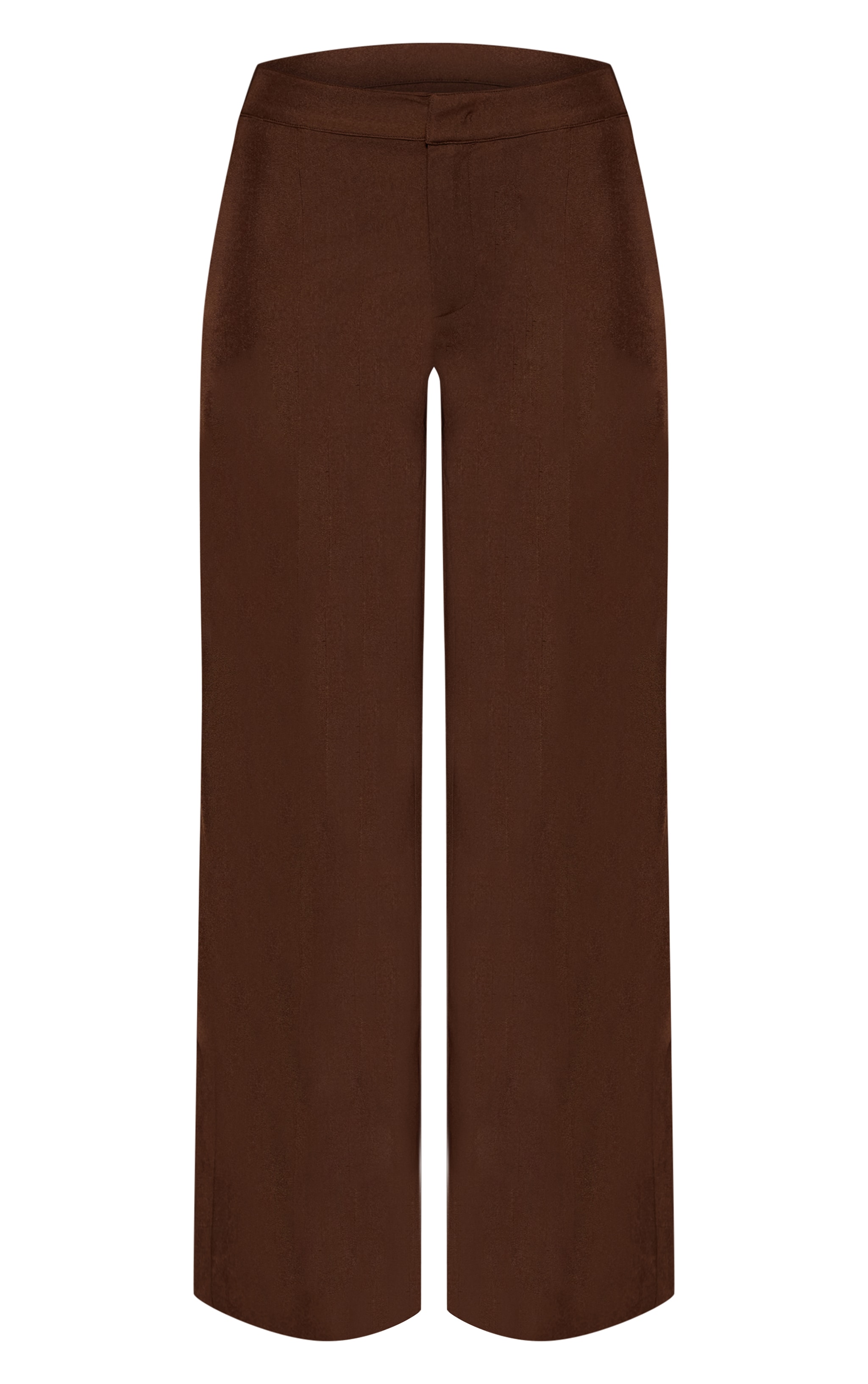 Pantalon De Tailleur Tissé Marron Foncé À Coutures Devant | Ensembles ...