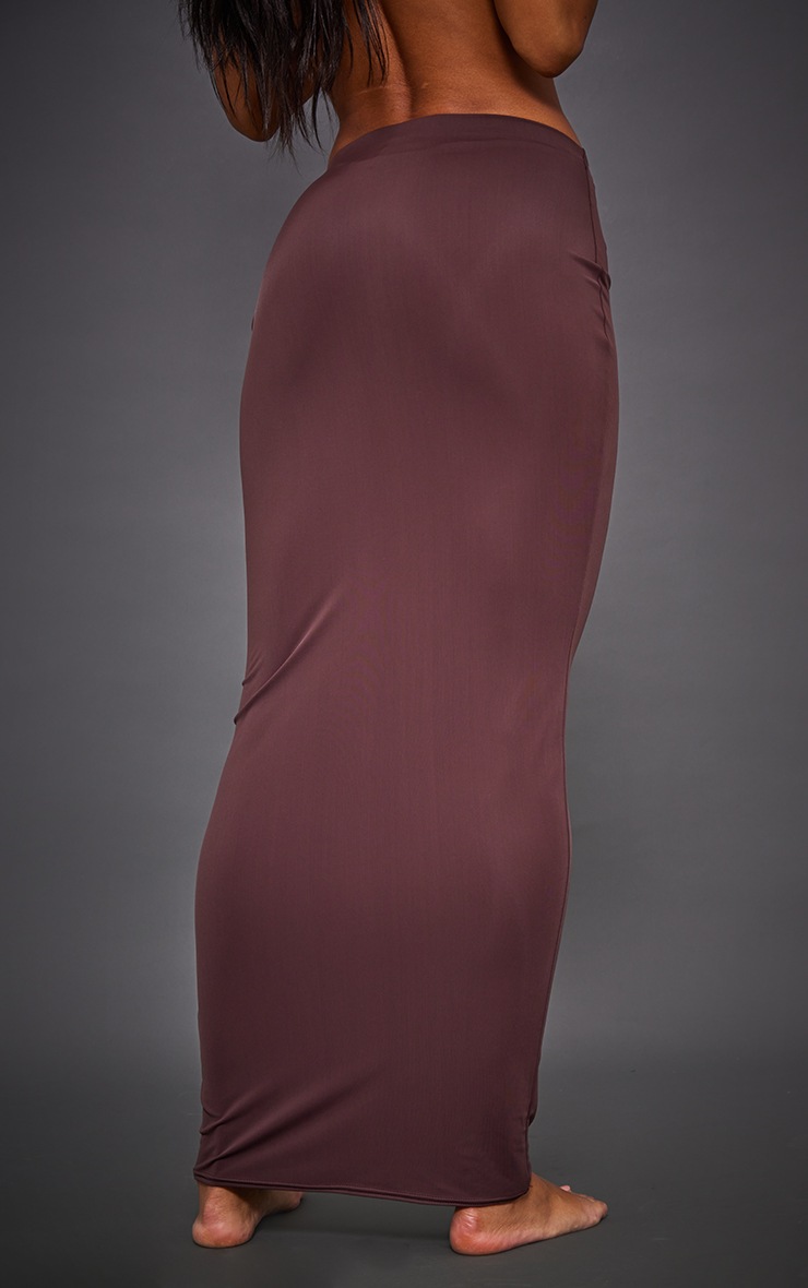 Jupe longue espresso Sculpt mat | PrettyLittleThing FR