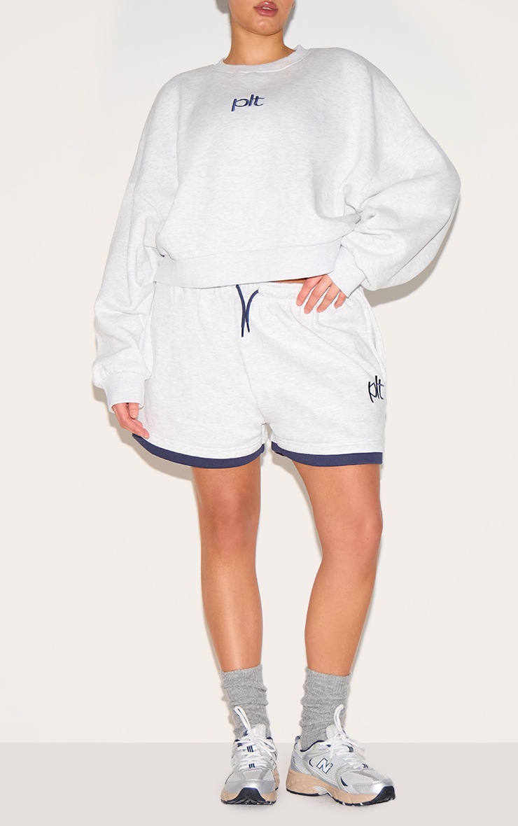 Plus Ash Grey Plt Sweat Short | Plus Size | PLT