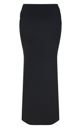 Black Burnout Fold Over Hem Low Rise Maxi Skirt | Co-ords | PrettyLittleThing