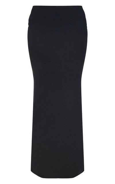 Black Burnout Fold Over Hem Low Rise Maxi Skirt | Co-ords | PrettyLittleThing