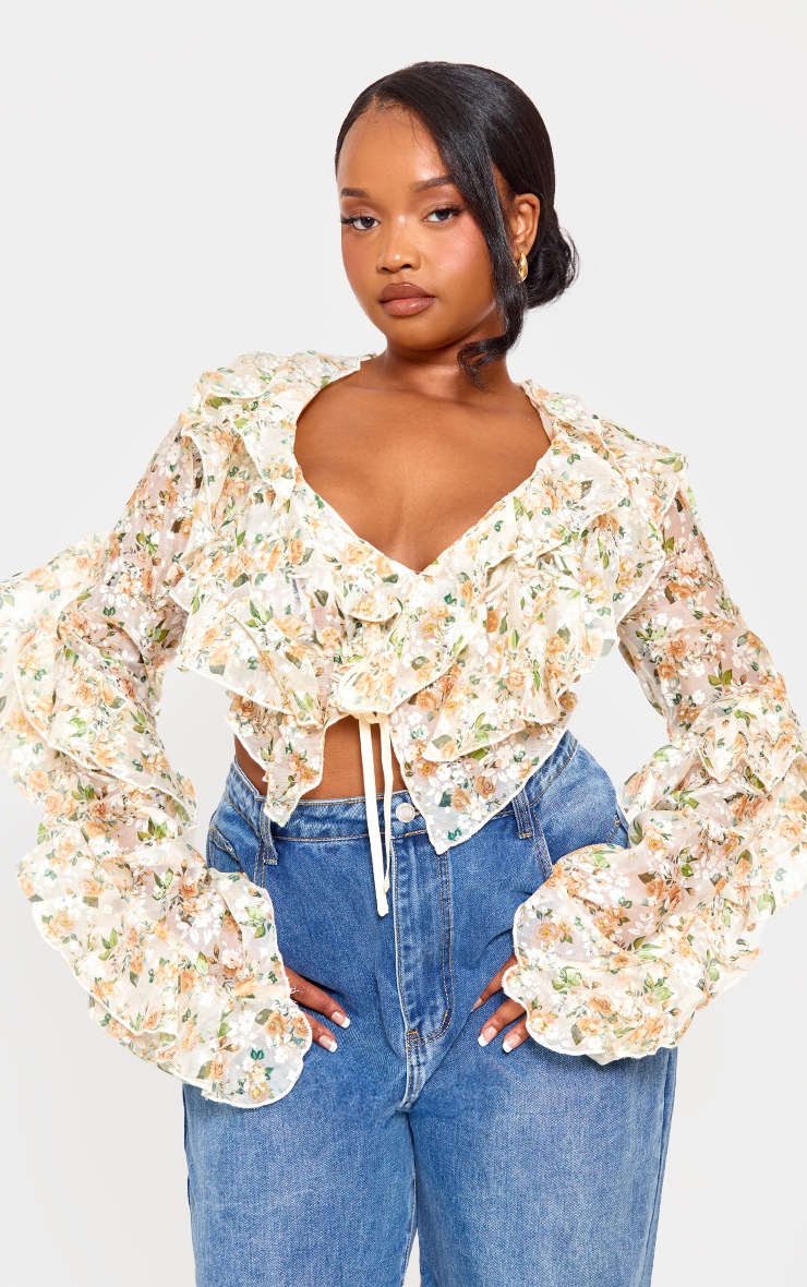 Ruffle Tops | Ruffle Blouses | Frilly Tops | PrettyLittleThing