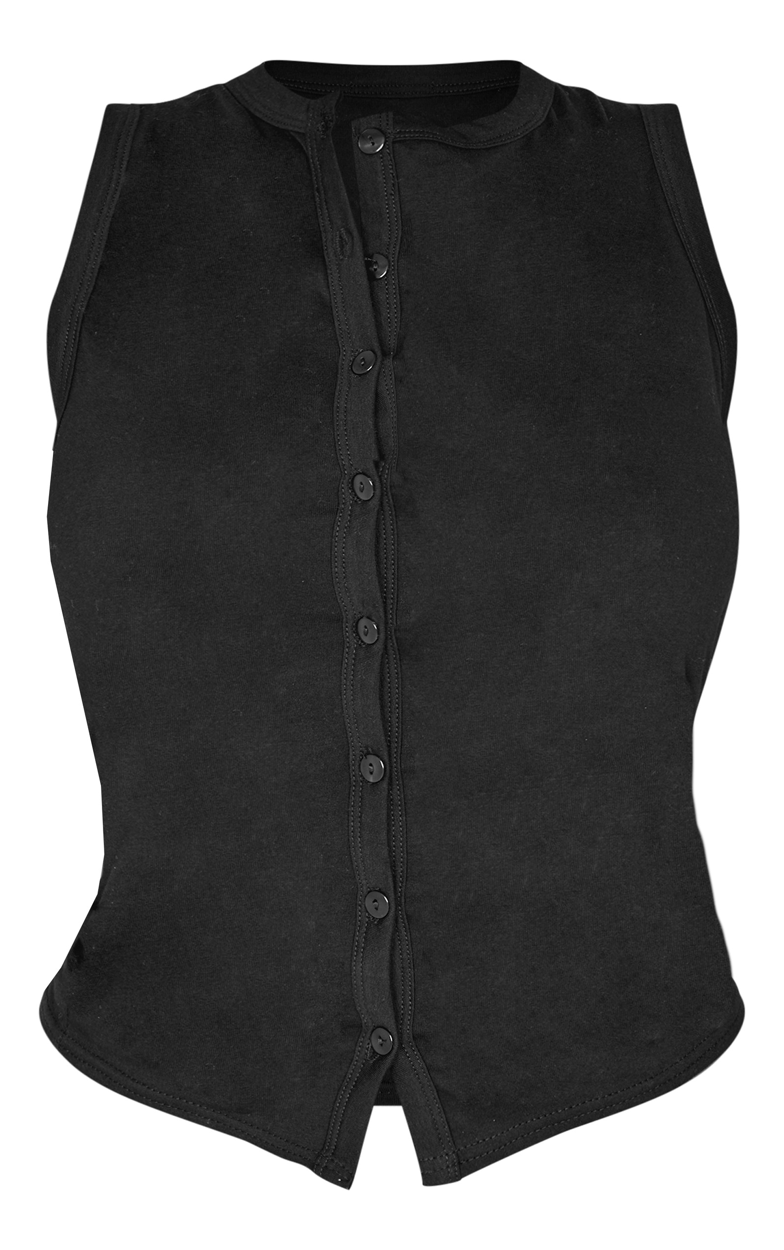 Shape Black Asymmetric Button Front Sleeveless Top | Shape ...