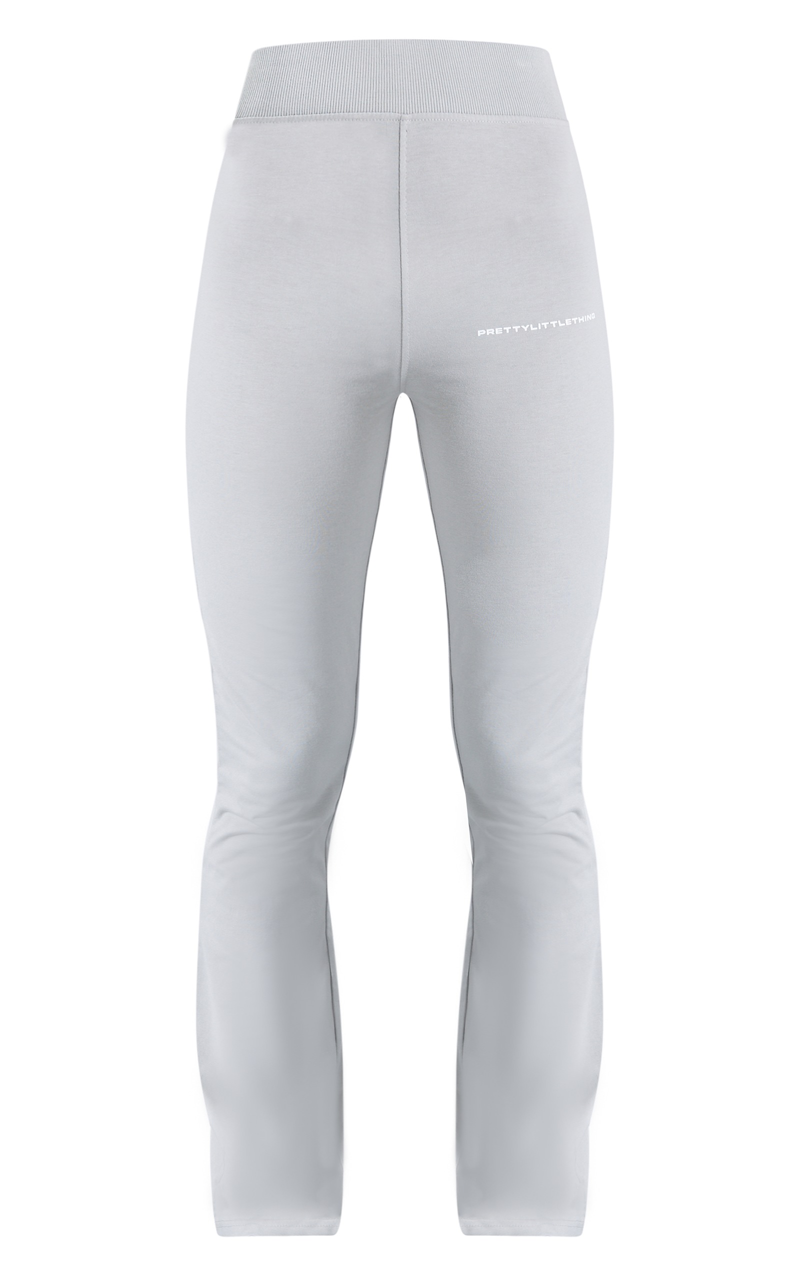 PLT Pale Grey Printed Flared Trousers | Co-ords | PLT