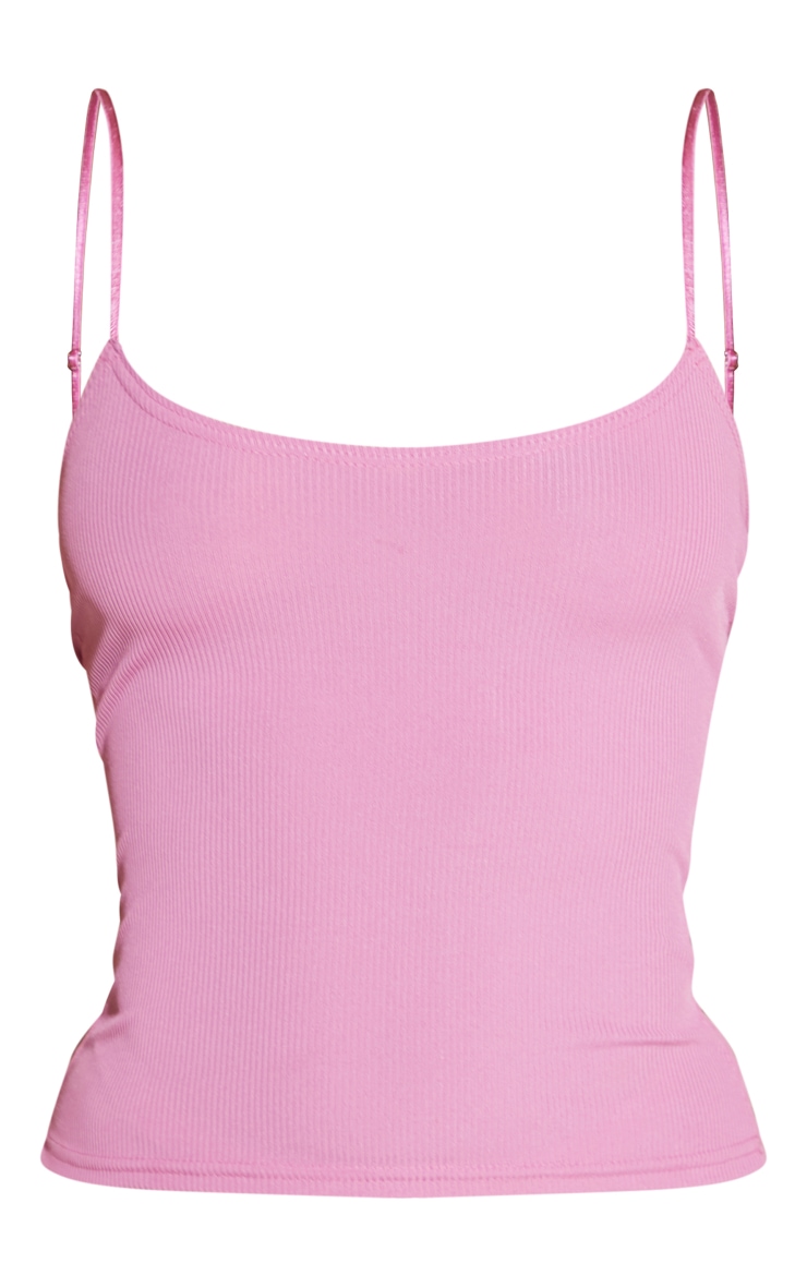 Mauve Ribbed Cami Top | PrettyLittleThing USA