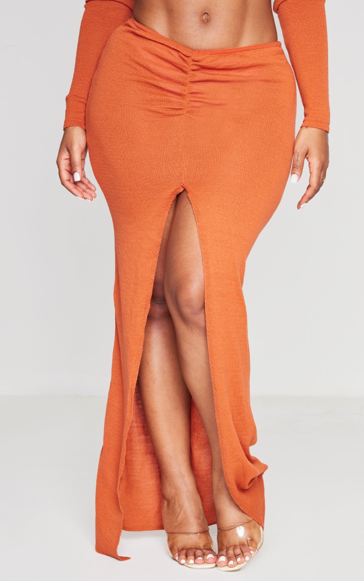 Shape Clay Knit Low Rise Maxi Skirt | Shape | PrettyLittleThing