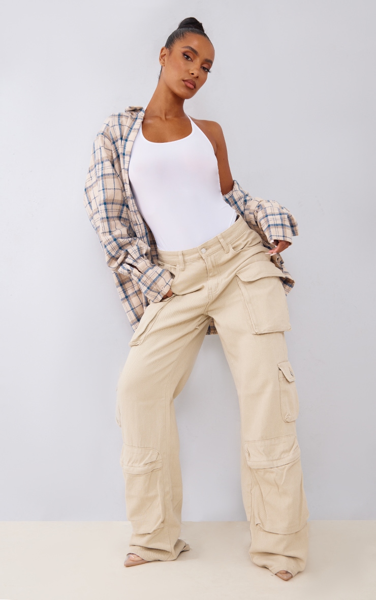 White Slinky Halter Bodysuit | Tops | PrettyLittleThing