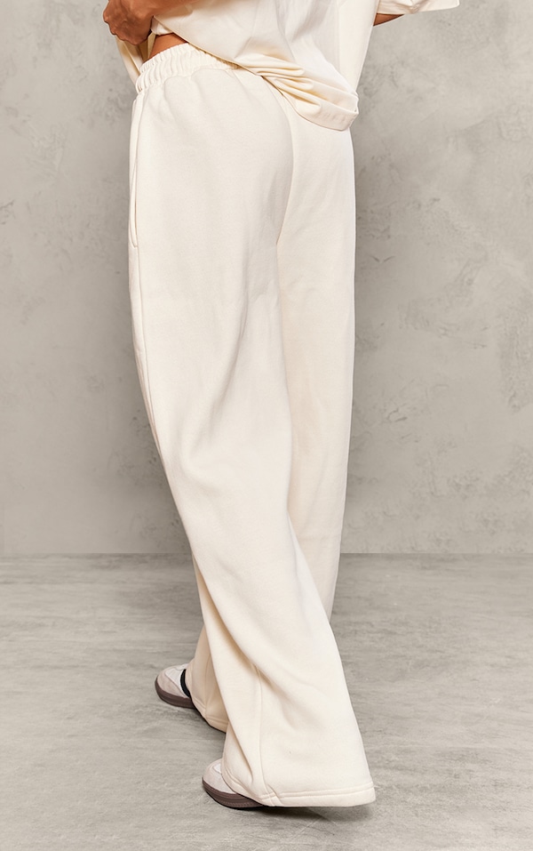 Petite Cream Oversized Wide Leg Track Pants | Petite ...