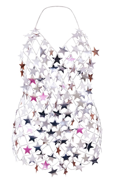 Shape Silver Star Chainmail Bodycon Dress | Shape | PrettyLittleThing USA