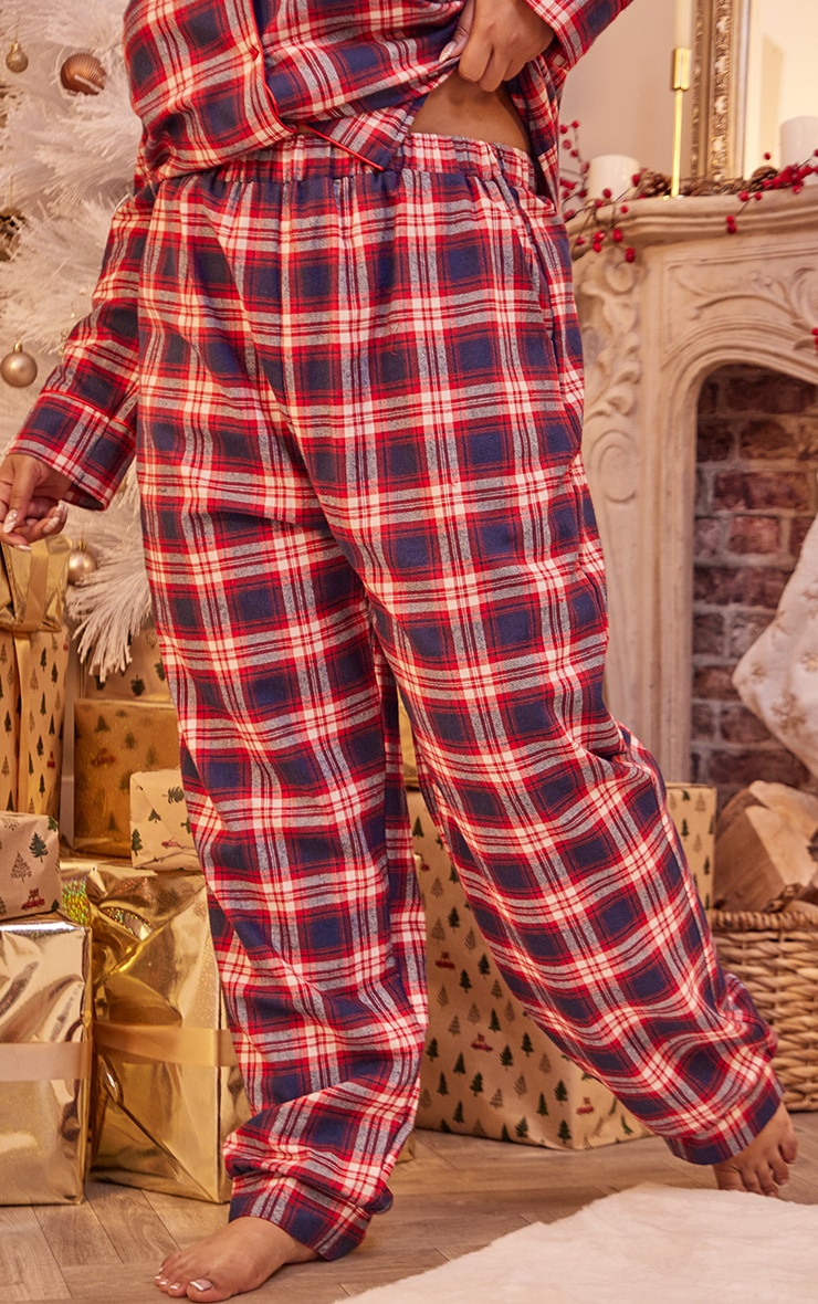 Plus Red Brushed Check Mix and Match PJ Trousers | PrettyLittleThing USA