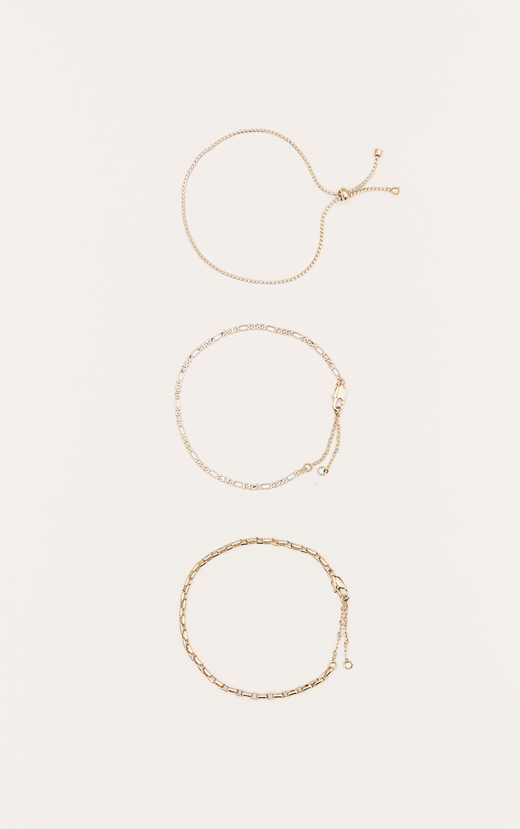 Gold Delicate Chain Assorted Multipack Bracelets | Accessories | PLT AUS
