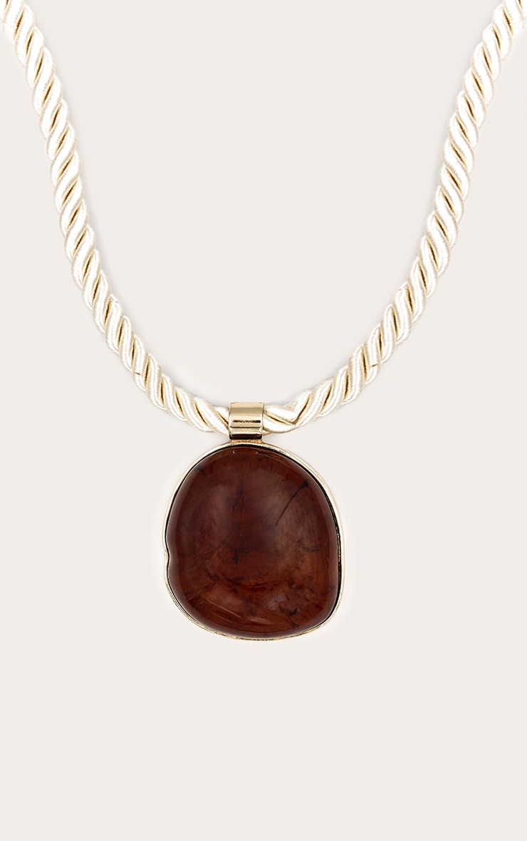 Brown Rope Oversized Resin Pendant | Accessories | PLT