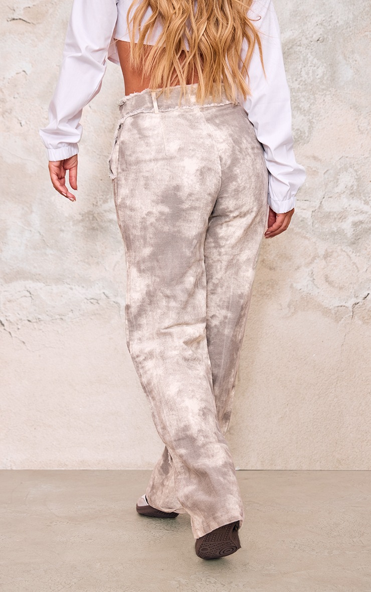 Stone Washed Twill Exposed Seam Straight Leg Pants | Bottoms ...