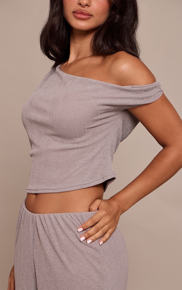 Petite Grey Sheer Textured Flowy Vest Top | Petite | PLT