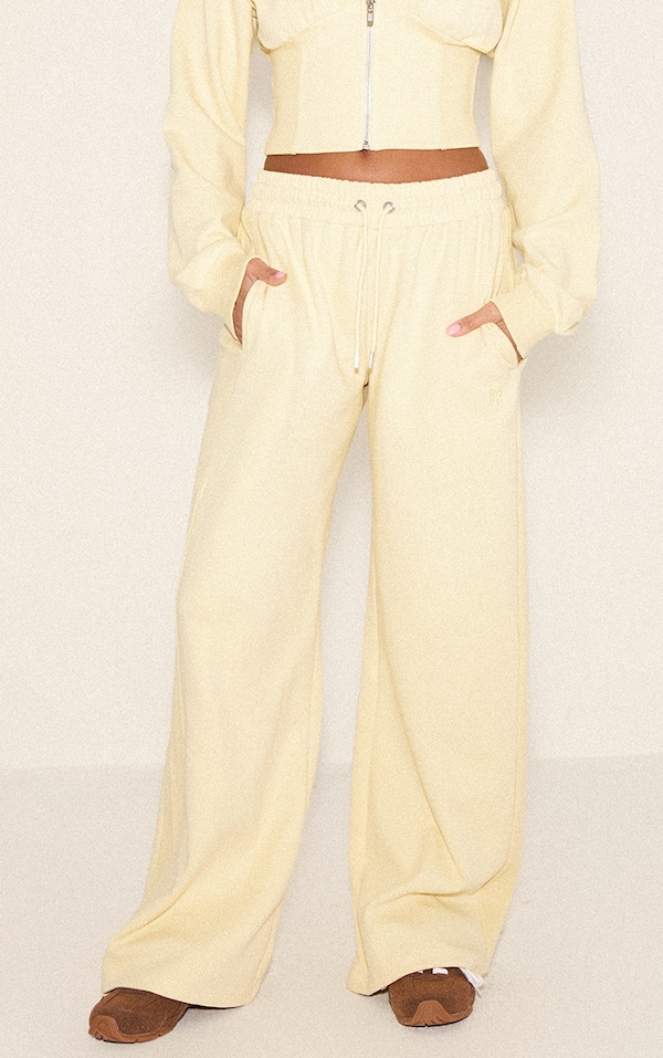 Buttercream Embroidered Interlock Rib Sweatpants | Athleisure ...