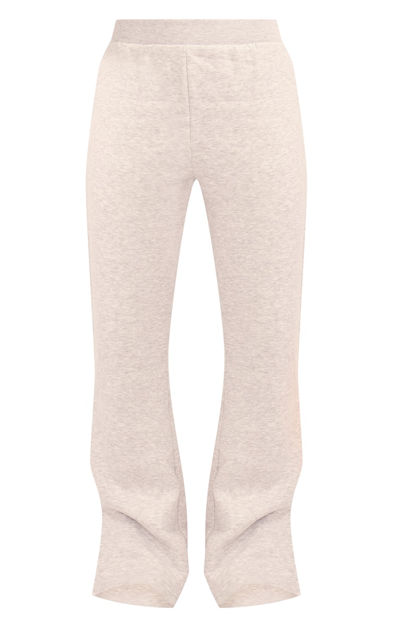 Ash Grey Flared Split Hem Sweatpants | Sweat | PrettyLittleThing USA