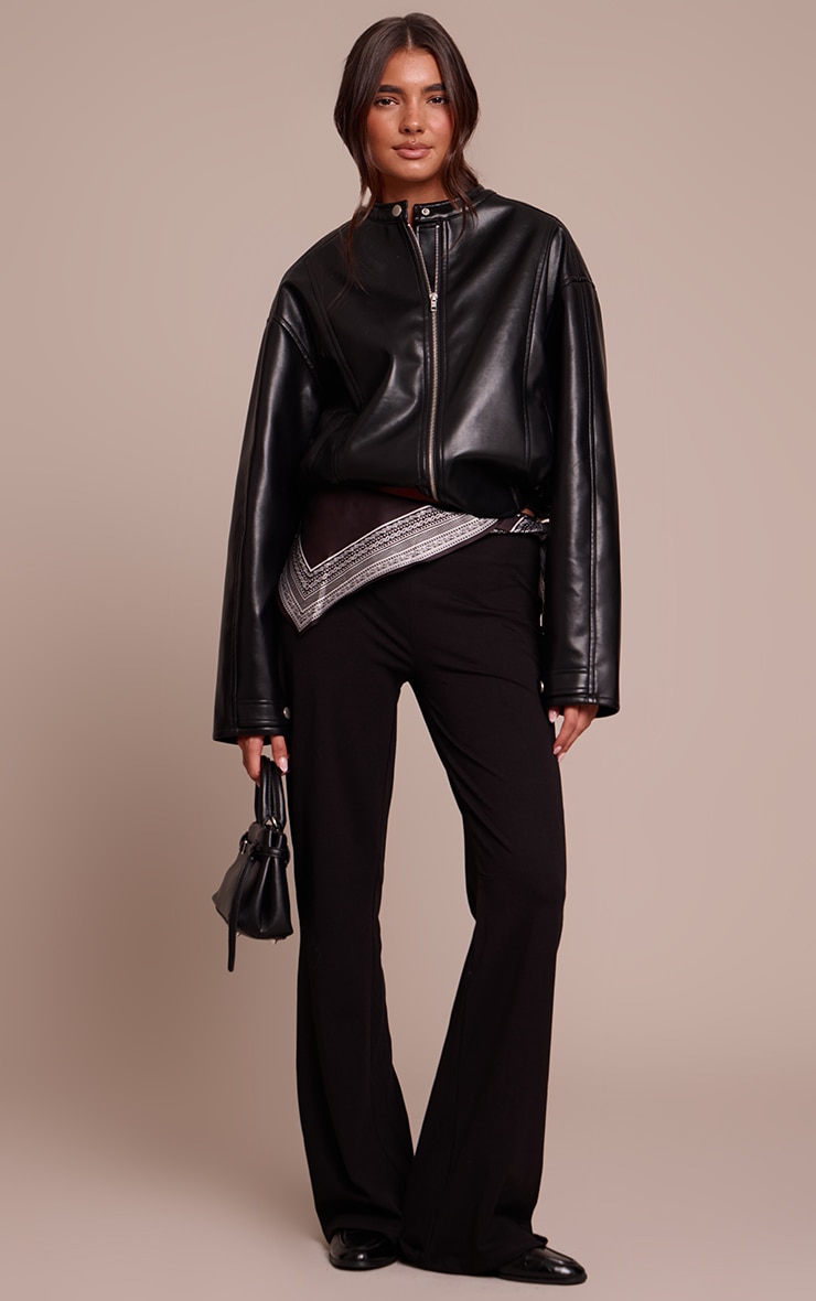 Pretty Little Thing Black Soft Cotton Flared Pants Top Sale | Clothing